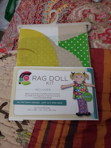 Daisy Kingdom Rag Doll Kit Fabric Panel Cut and Sew 24" Doll ...