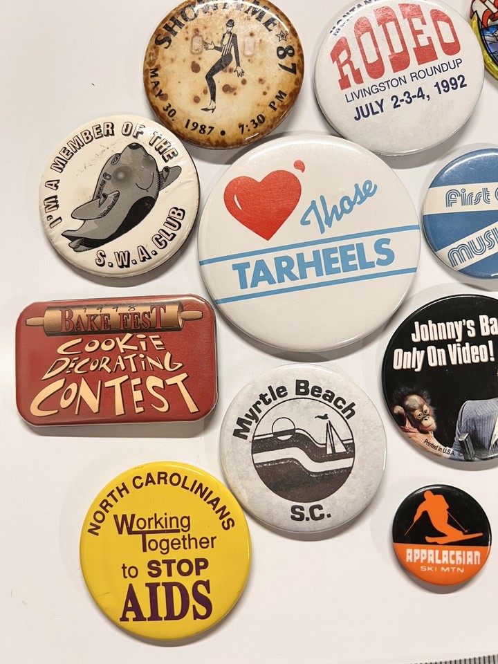 Lot of 16 Mixed LOT Political, Historical, Souvenir Pins, Pinback ...