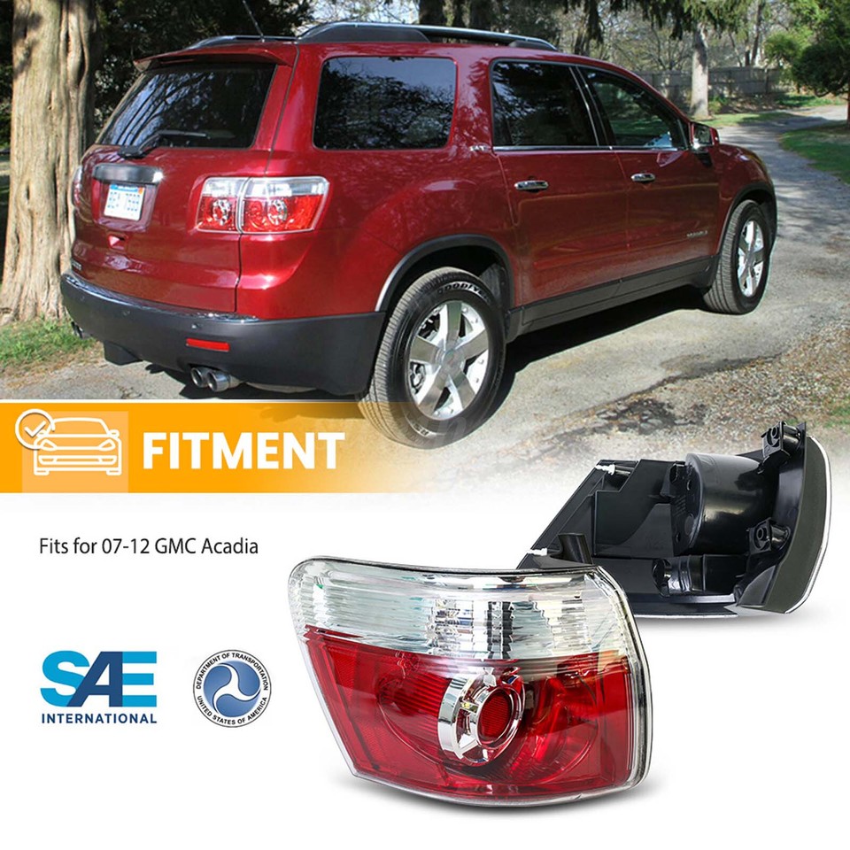 2007-2012 GMC Acadia Rear Tail Light Assembly For Driver Side Left ...