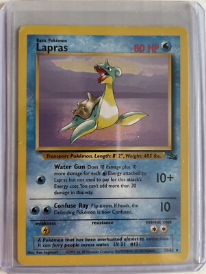 Pokémon TCG Unlimited Fossil Set Lapras 25/62 MP | eBay