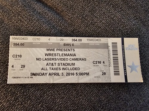 WWE Wrestlemania 32 Ticket Stub - Charlotte Becky Sasha - 1st Women’s ...