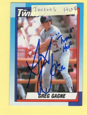 Autographed Greg Gagne Twins HOF added Topps 1990 Twins #448 | eBay