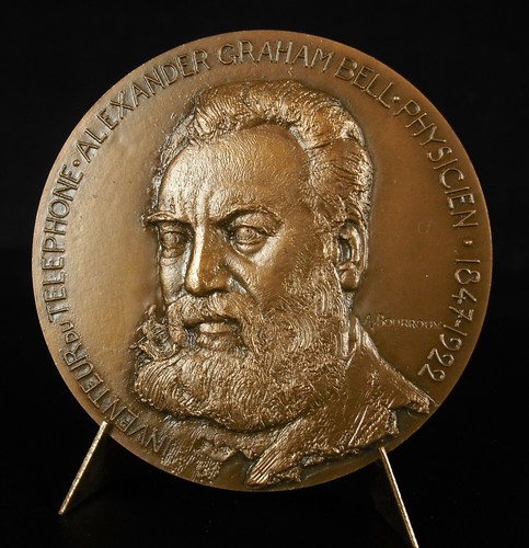 Medal to the inventor of the telephone Alexander Graham Bell phone ...