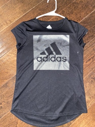 Girls Adidas Blk Logo Shirt Short Sleeve 10/12 | eBay UK