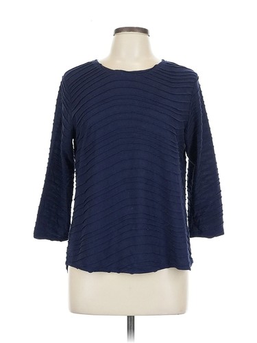 IB Diffusion Women Blue 3/4 Sleeve T-Shirt L | eBay