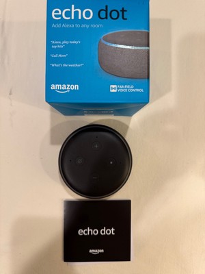 Amazon Echo Dot (3rd Generation) Smart Speaker with Alexa - Charcoal ...