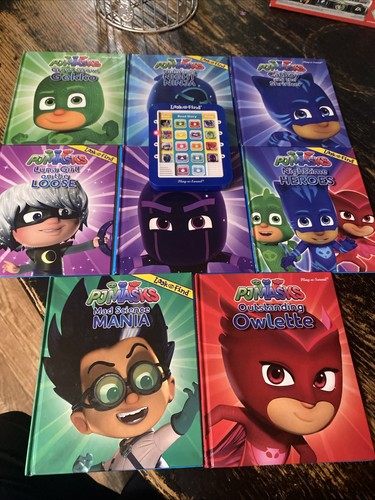 PJ Masks 8 Book Library Electronic Look & Find Play-a-Sound Reader FF-3 ...