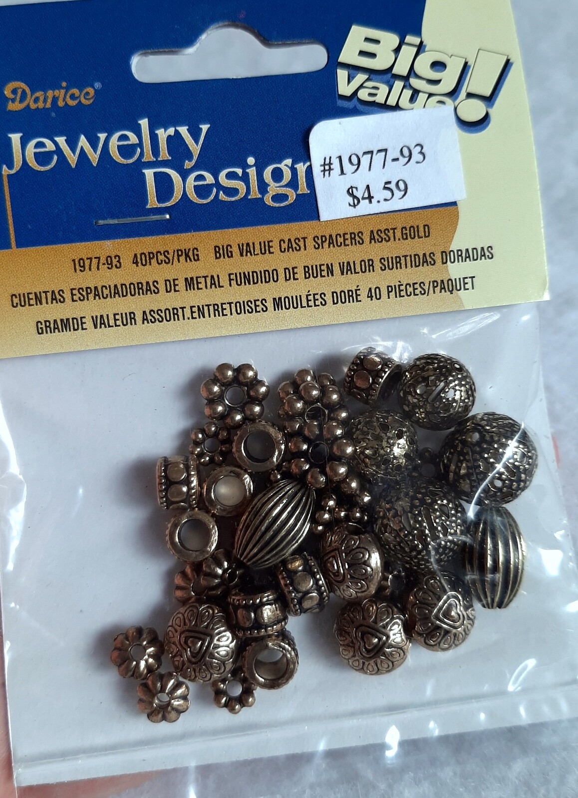 ANTIQUE GOLD CAST SPACERS ASSORTED PACK OF 40 PCS JEWELRY MAKING | eBay