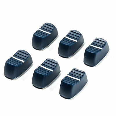 Set of 6x Blue Mixer Oval Fader Cap Knob - 4mm Slot - Behringer Xenyx ...