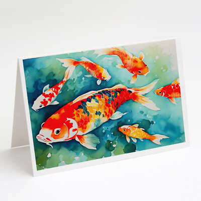 Koi Fish Greeting Cards and Envelopes Pack of 8 DAC2796GCA7P | eBay
