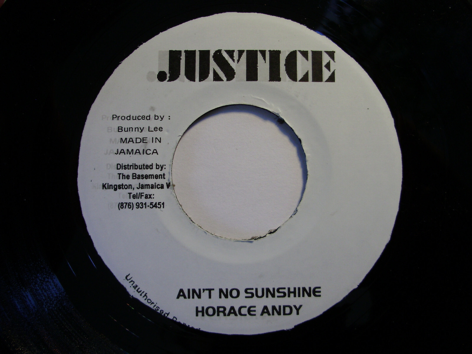 HORACE ANDY - AIN'T NO SUNSHINE (JUSTICE) 1973 | eBay