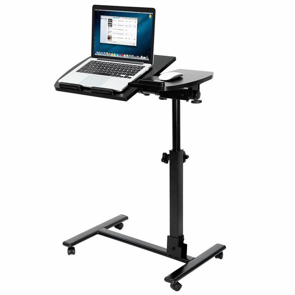 Angle Height Adjustable Rolling Laptop Desk Notebook Table Stand W ...