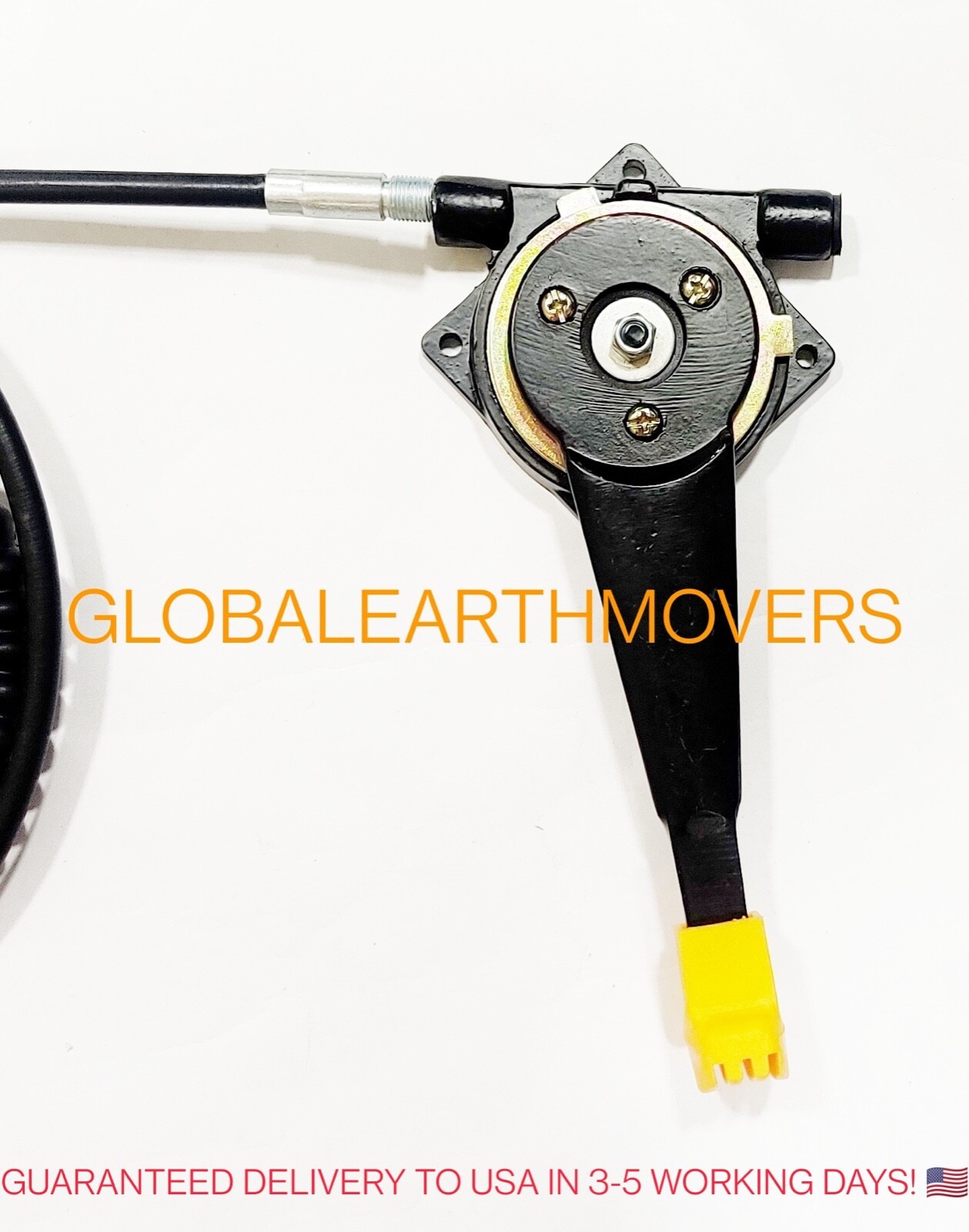 JCB BACKHOE - THROTTLE CABLE ASSEMBLY WITH LEVER & KNOB (PART NO. 334 ...