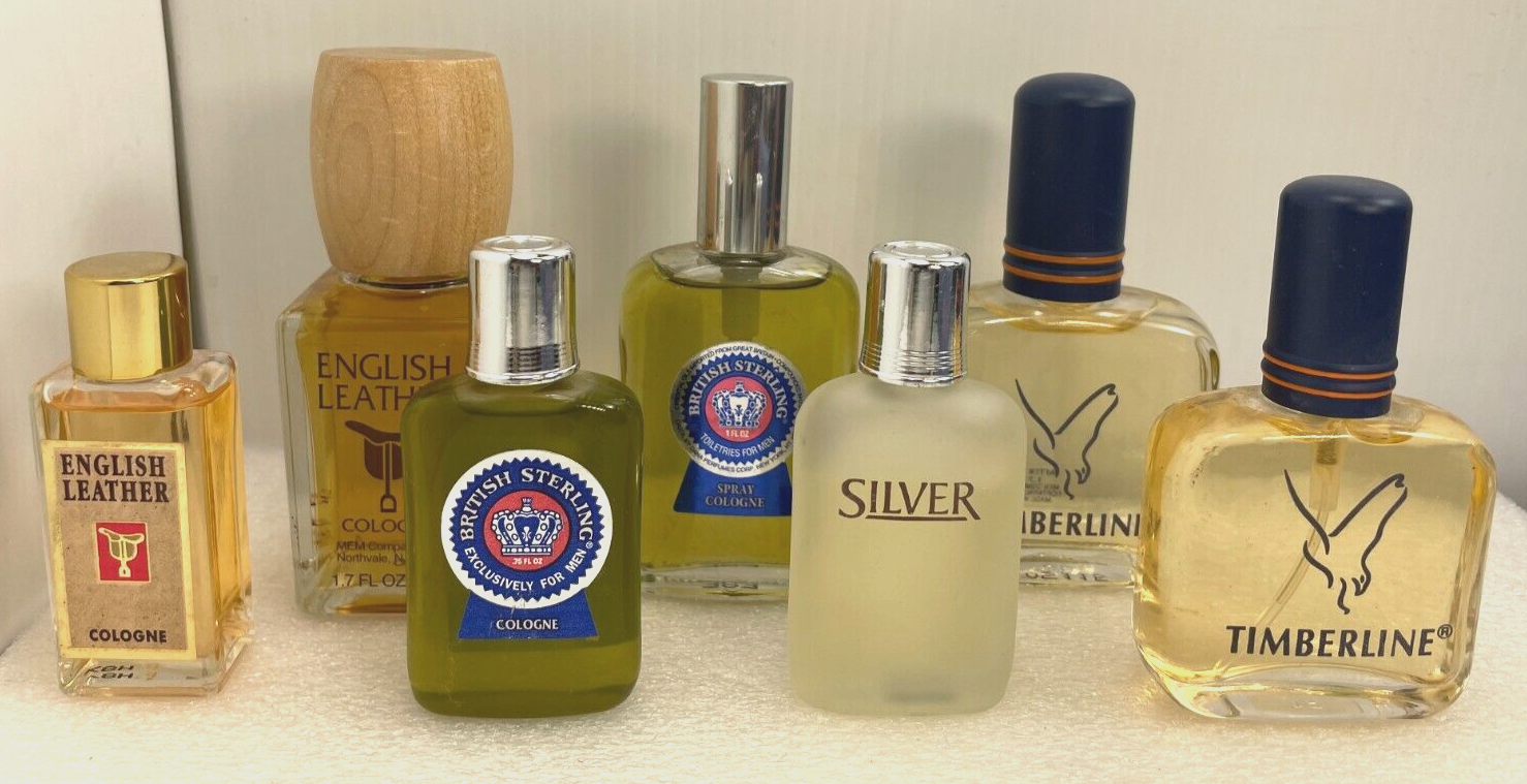 7 PC MEN'S VINTAGE SET - English Leather, British Sterling, Silver ...