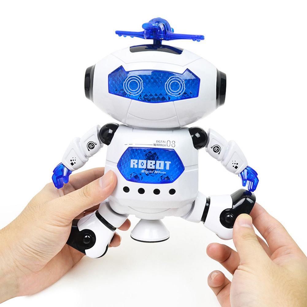 Electric Dancing Intelligent Robot Toy 360 Rotating Space Robot Kids ...