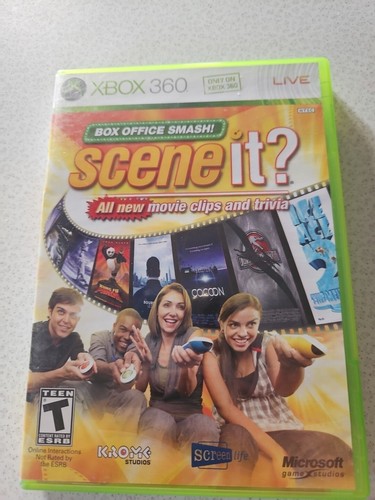 XBOX 360 BOX OFFICE SMASH! SCENE IT? MOVIE CLIPS TRIVIA GAME | eBay