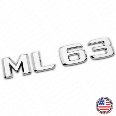 Benz ML 63 AMG Letter Emblem Trunk Logo Nameplate Badge Decorate Sport ...