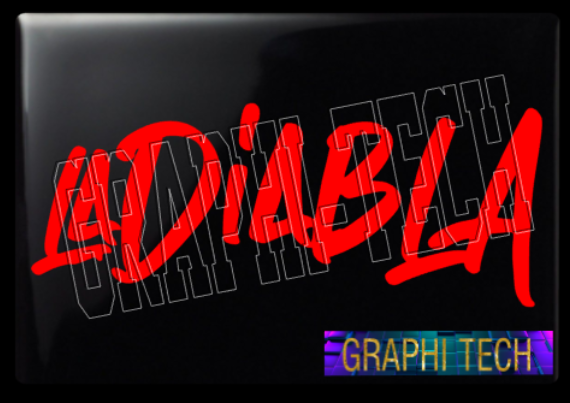 LA DIABLA XAVI CORRIDOS TUMBADOS CALCA PEGOTE STICKER CALCOMANIA DECAL ...