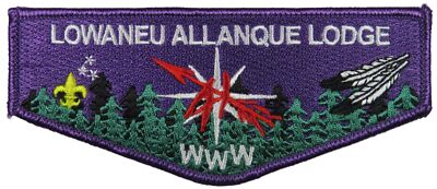 Lowaneu Allanque Lodge 41 Three Fires Council IL Flap PUR Bdr (2D1205 ...