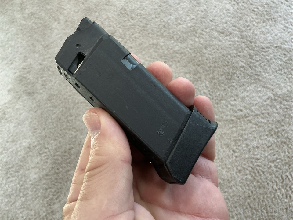 GLOCK 36 MAGAZINE .45 ACP 6 RD. With PEARCE Finger BASE PLATE .EARLY ...
