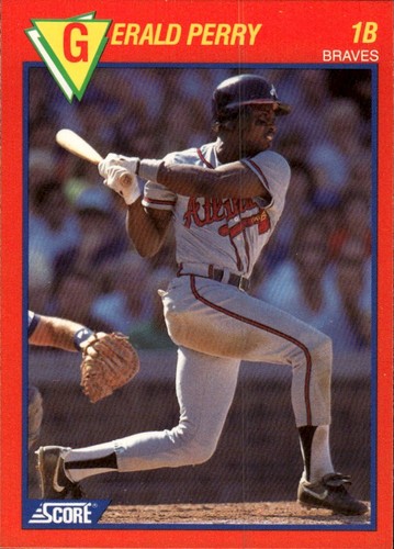 1989 Score Baseball's 100 Hottest Players #20 Gerald Perry Atlanta ...