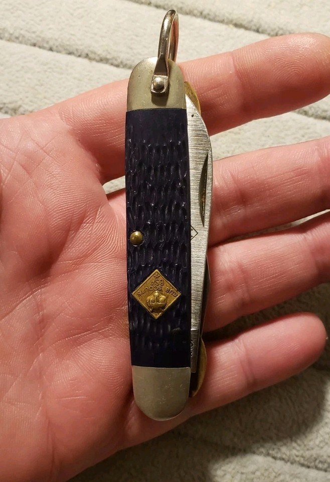 Vintage Dark Blue Cub Scouts BSA Knife Camillus New York Boy Scouts Of ...