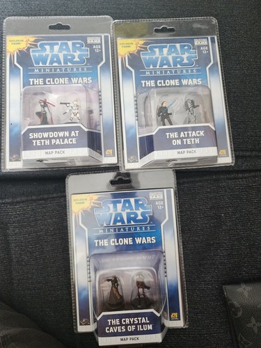 Lot Of 3 x Wizards 2009 Star Wars Miniatures Map Pack The Clone Wars ...