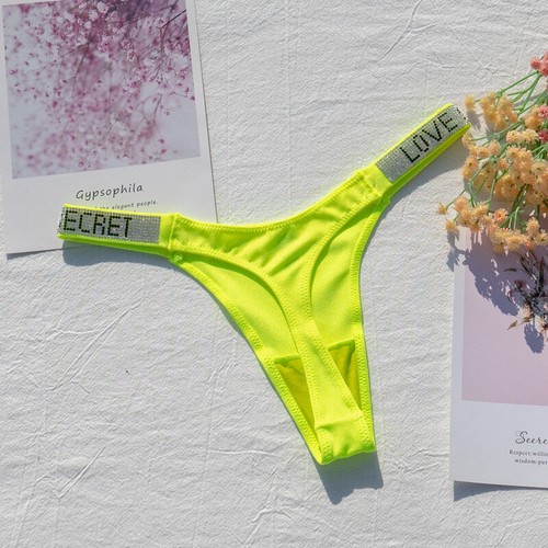 5 Packs Lot Womens Knickers Rhinestone G-string Panties Sexy Bikini ...