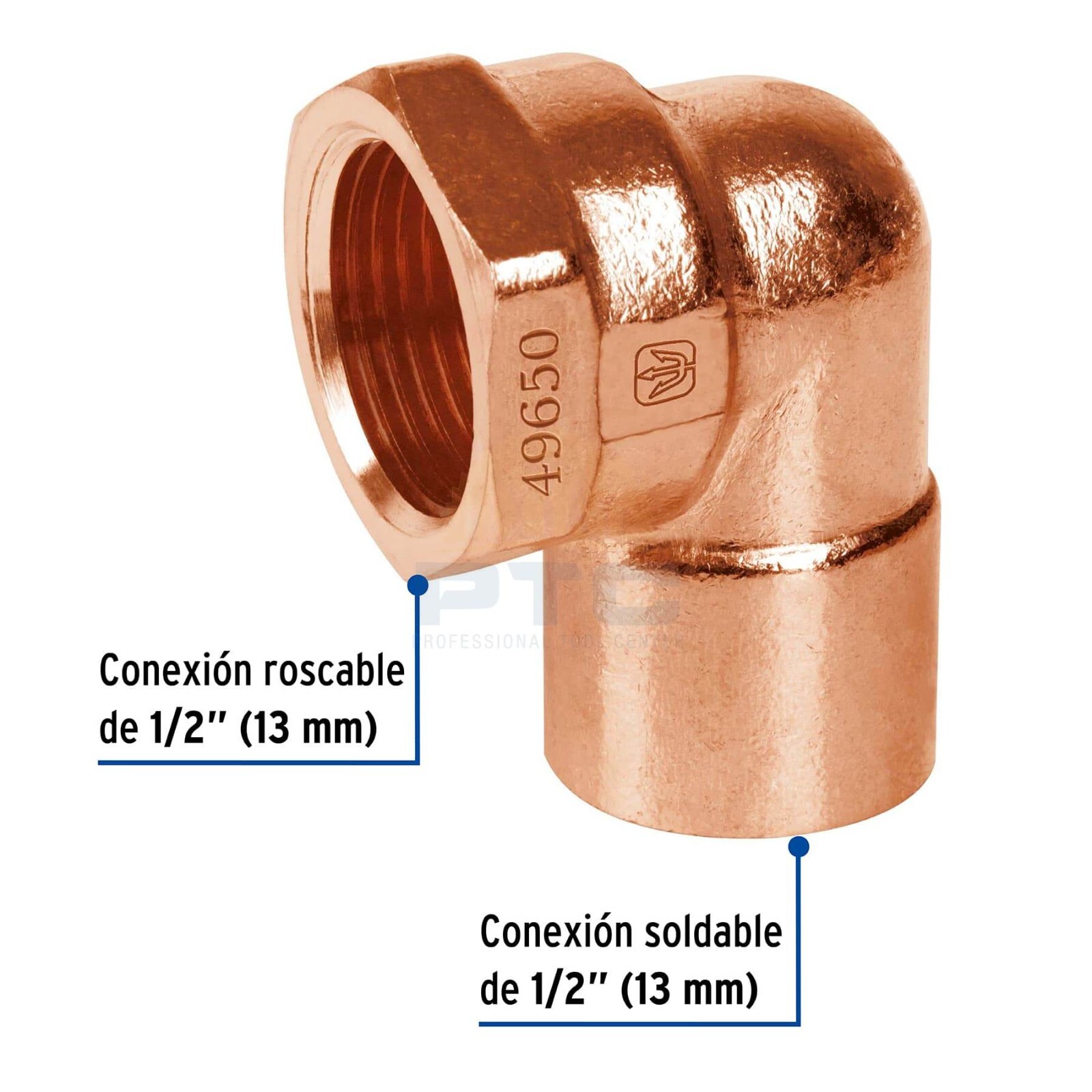 Foset CC-501 90° copper elbow, internal thread 1/2" | eBay