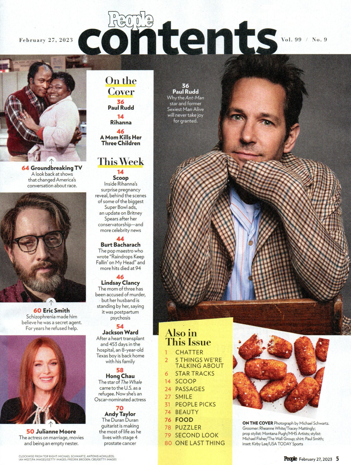 PEOPLE Magazine Feb. 27 2023 Paul Rudd Rihanna Burt Bacharach Julianne ...