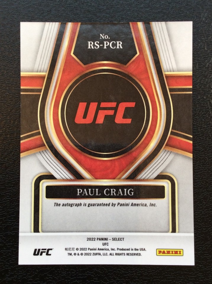 2022 PANINI PRIZM UFC PAUL CRAIG ROOKIE AUTOGRAPH | eBay