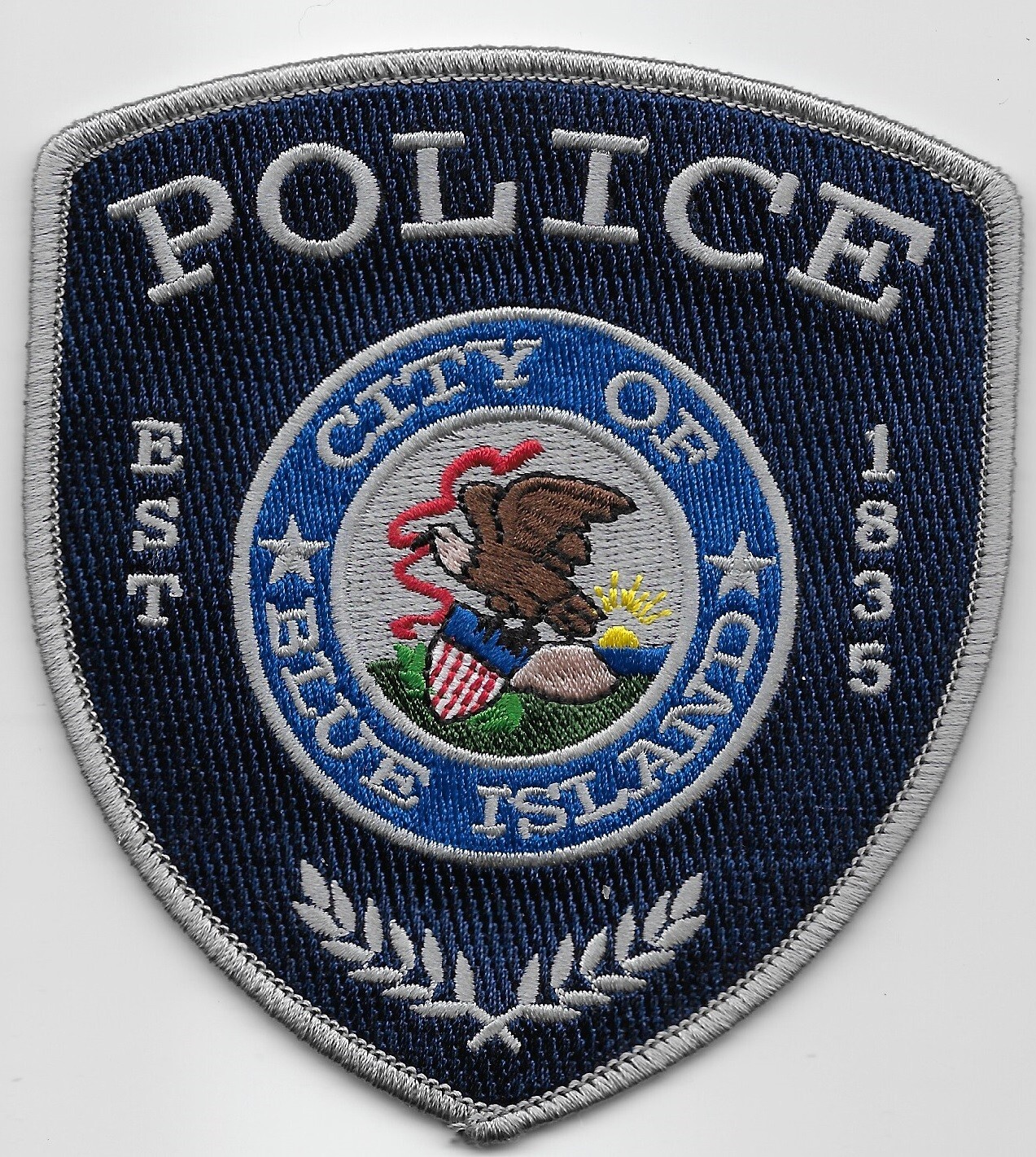 Blue Island Police State Illinois IL Colorful | eBay