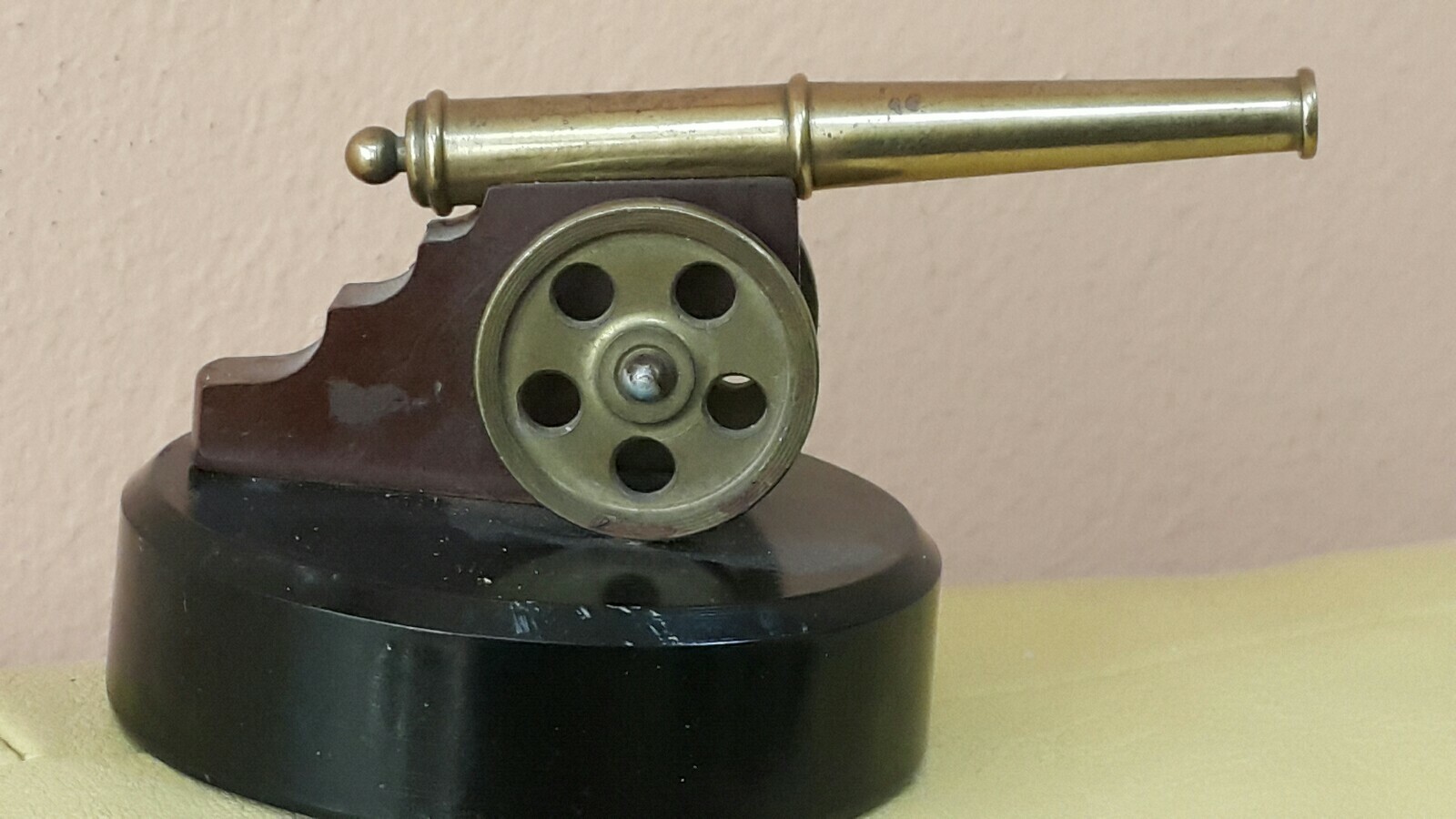 VNTG. CANNON GUN DESK SOUVENIR BAKELITE BRASS BRONZE 60's USSR CCCP ...