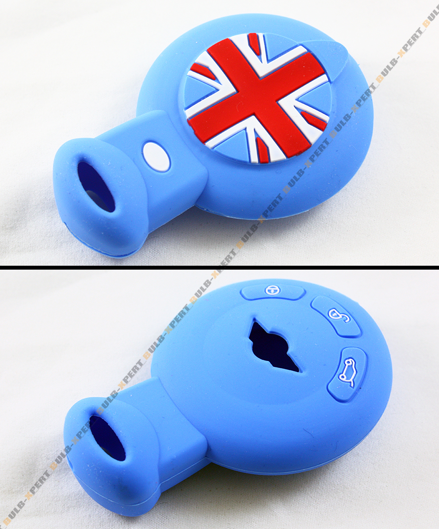 BLUE UNION JACK SILICONE PROTECTIVE CASE COVER FOR MINI COOPER SMART ...