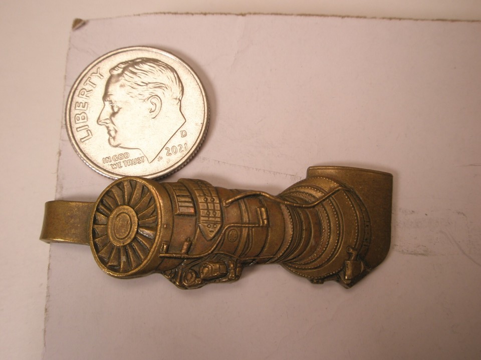 VTOL Vertical Takeoff Jet Turbine Engine Vintage Tie Bar Clip ramjet ...