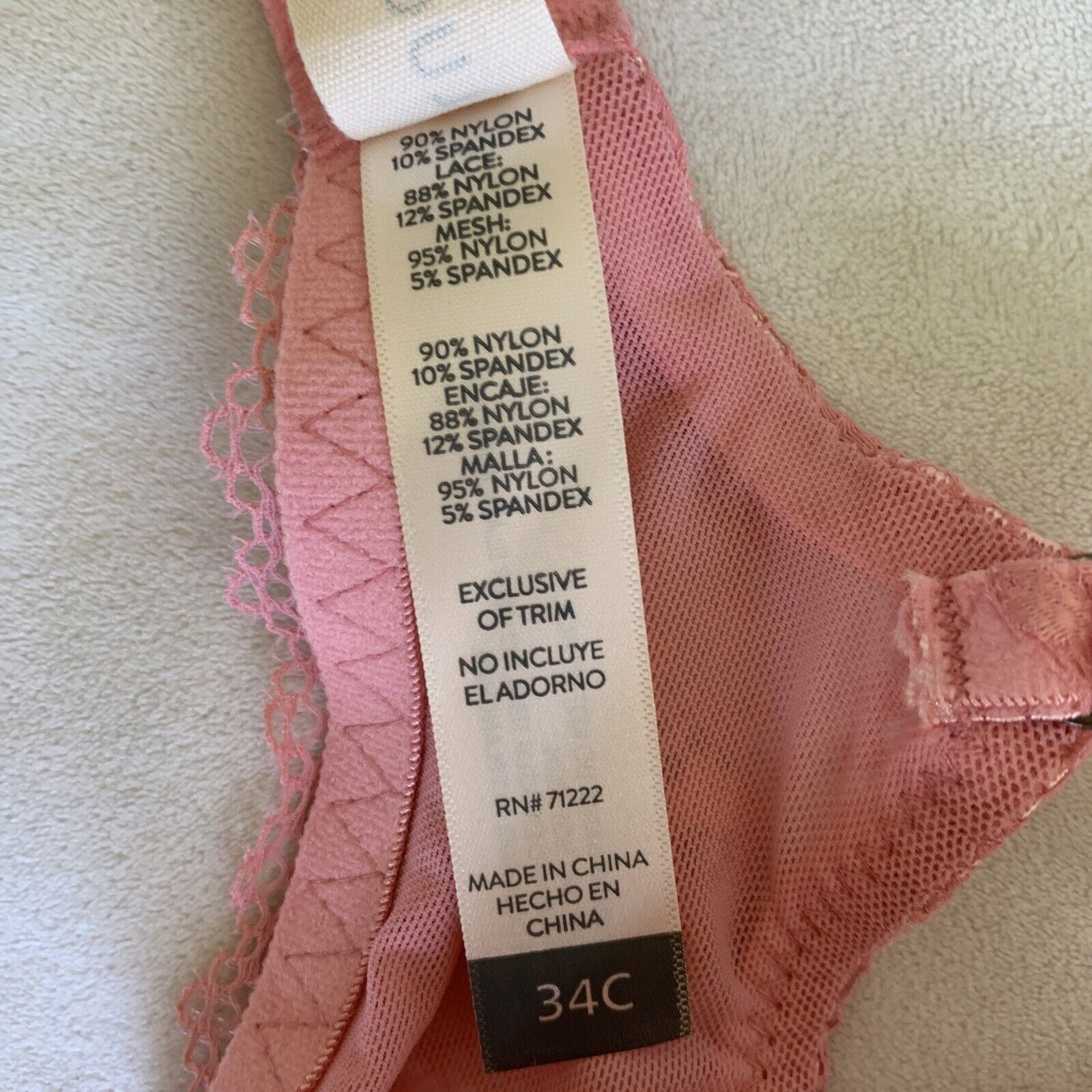LUCKY BRAND Bras 2 PACK Light Lift Demi Lined Lace Pink Floral Grey NWT ...