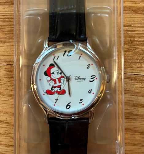 Vintage Disney Time Works Santa Mickey Mouse Watch XMAS Themed | eBay