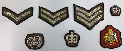 PWRR Regiment FAD No 2 Service Dress Rank Badges with Blue Backing ...