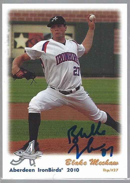 Blake Mechaw 2010 Grandstand Aberdeen IronBirds IP autograph signed ...