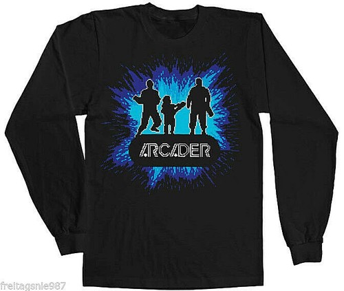 PIXELS Arcader Team T-Shirt Longsleeve cotton officially licensed | eBay