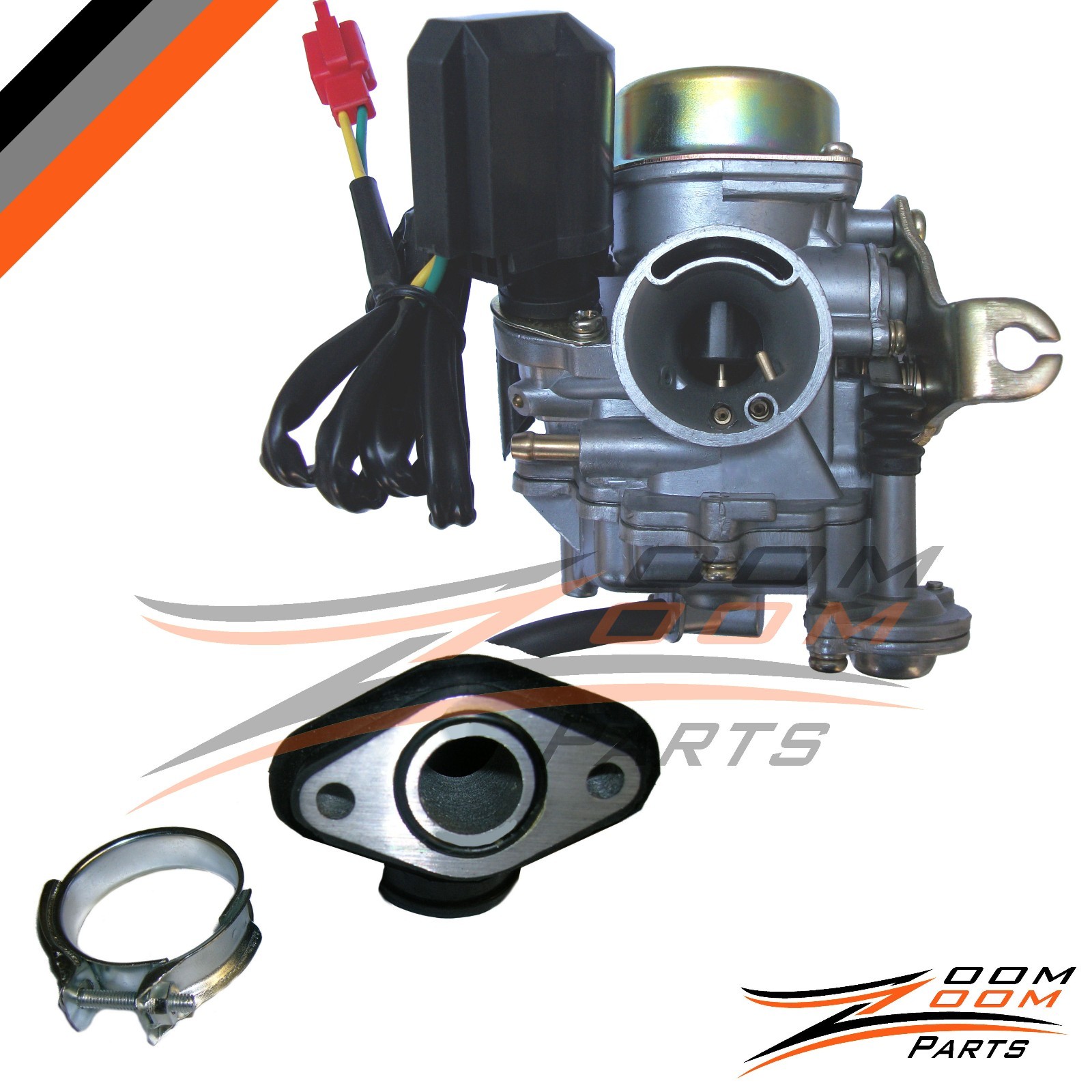 20mm Wildfire 50cc 50 Carburetor & Intake Manifold Boot Scooter Moped ...