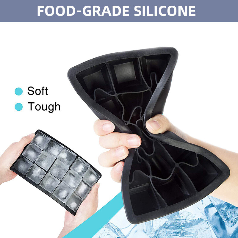 Large Ice Cube Square Ice Tray Mold Food Grade Silicone Tray Mold DIY ...
