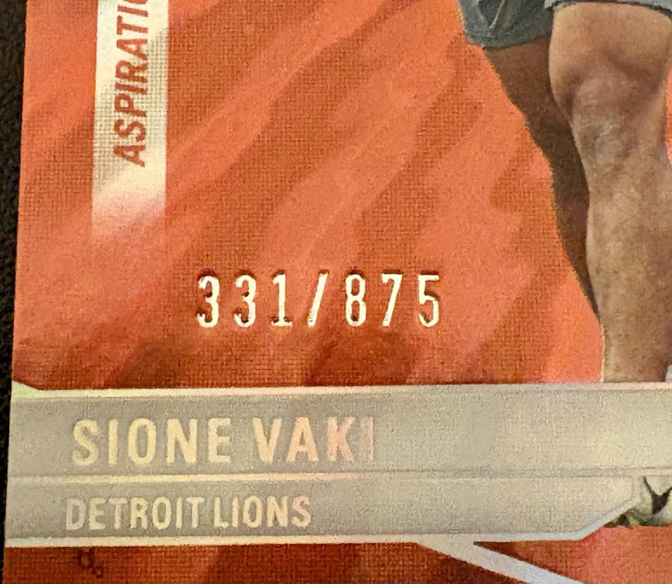 2024 Donruss Elite - Sione Vaki - Aspirations Red Shimmer Rookie Card ...