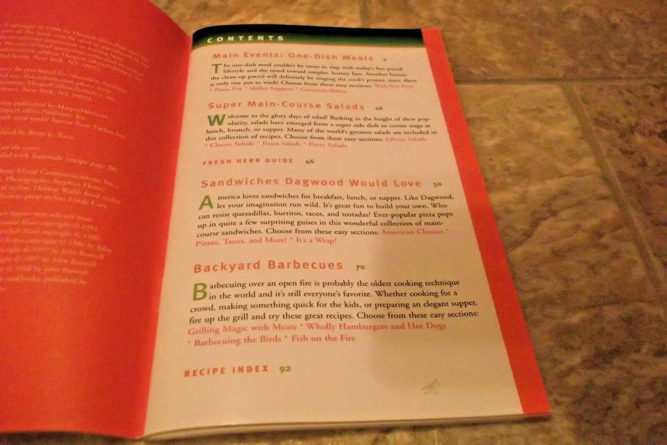 Easy Summer Suppers Fast Easy and Delicious Softcover Recipe Cookbook ...