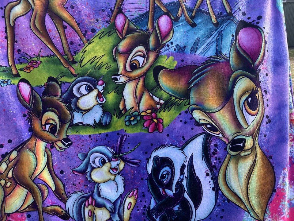DISNEY BAMBI /THUMPER SILK TOUCH THROW BLANKET NEW CONDITION BEAUTIFUL ...