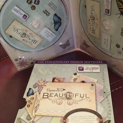 Docrafts Papermania Beautiful digital designer 2 disc set DVD CD Rom ...