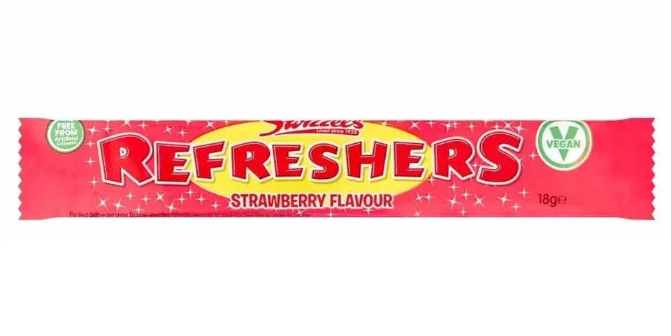 60x Swizzels Refreshers Strawberry Flavour Chew Bars 18g | eBay
