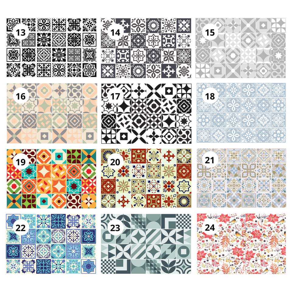 Tile Stickers Kitchen Bathroom Splashback Backsplash Peel and Stick ...