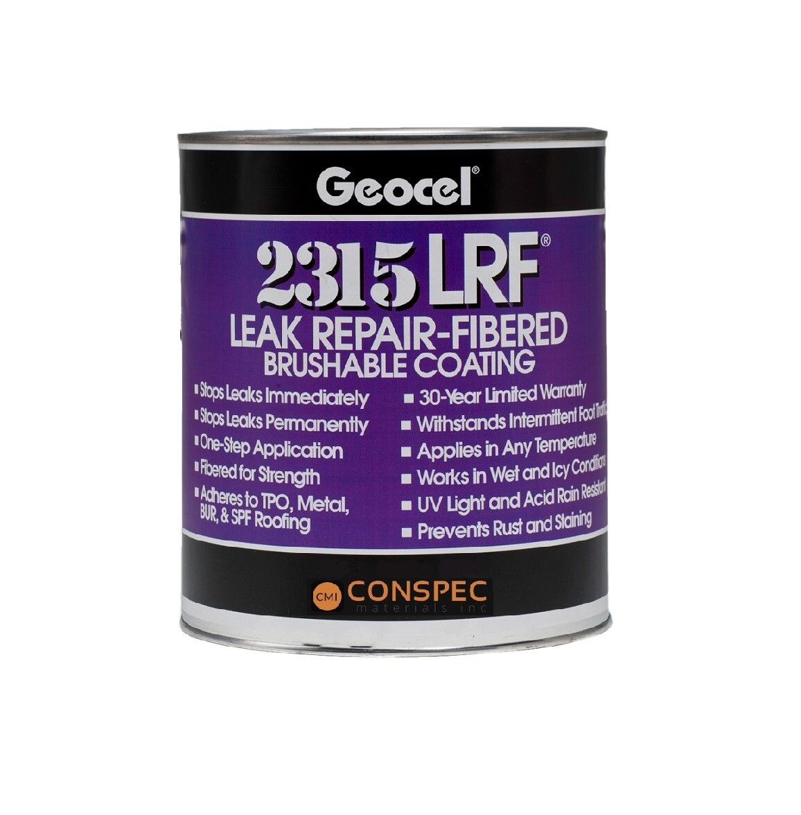 Geocel 2315 LRF Sealant CLEAR 1 (Quart) Brushable Roof Leak Crack ...
