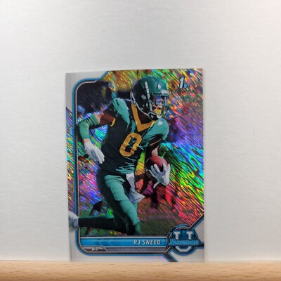2021-22 Bowman University Football RJ Sneed 1st Bowman SHIMMER ...
